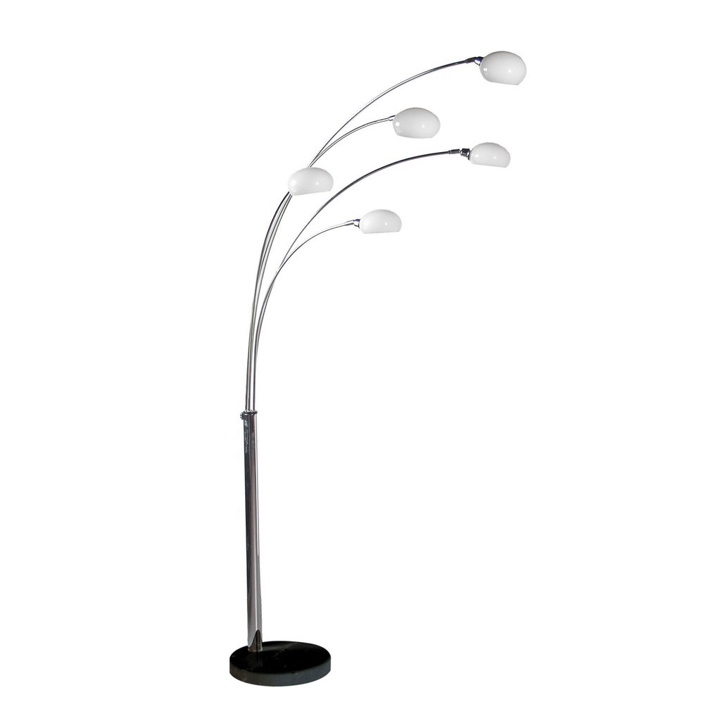 Celeste 5 Arm Chrome Floor Lamp E14